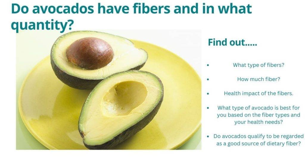 Do avocado have fiber and in what quantity?